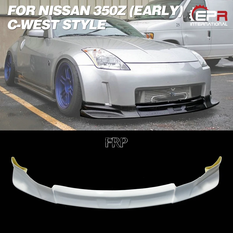 Frp Front Lip Trim For Nissan 350z (early) C-west Glass Fiber Front Lip ...