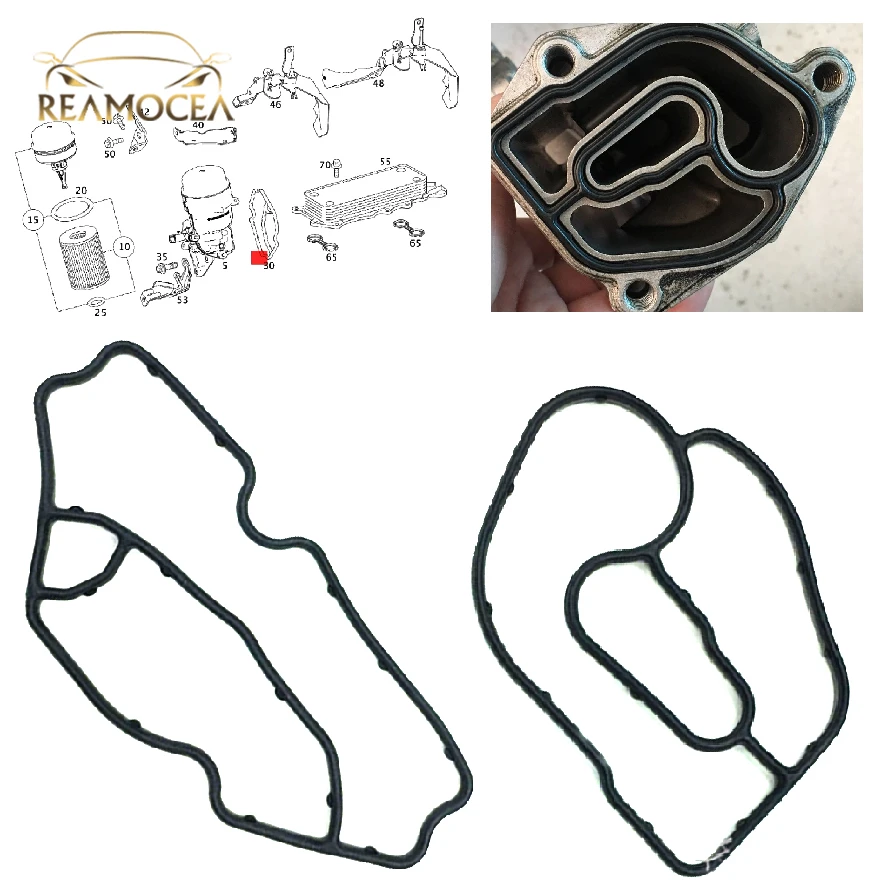Reamocea 2x New Black Rubber Oil Filter Housing Gasket 6421840080 ...