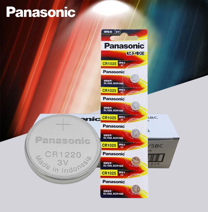 50PCS/LOT New Panasonic 100% Origina CR1025 CR 1025 3V Lithium Button ...