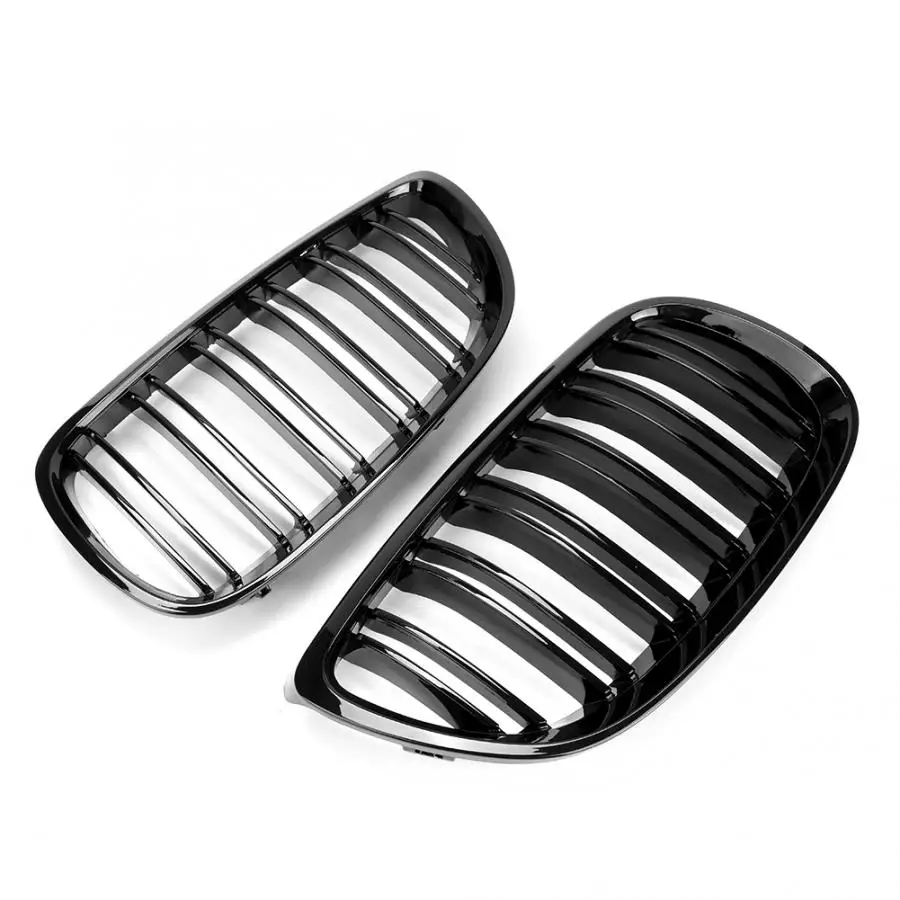 1 Pair Glossy Black Car Front Grill Grille 51137157277 Fit for BMW 3 ...