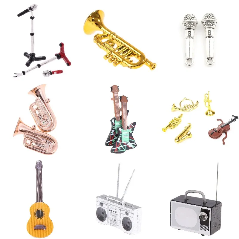 Dolls House Musical Instruments | Phonograph Radio Doll | Saxophone ...