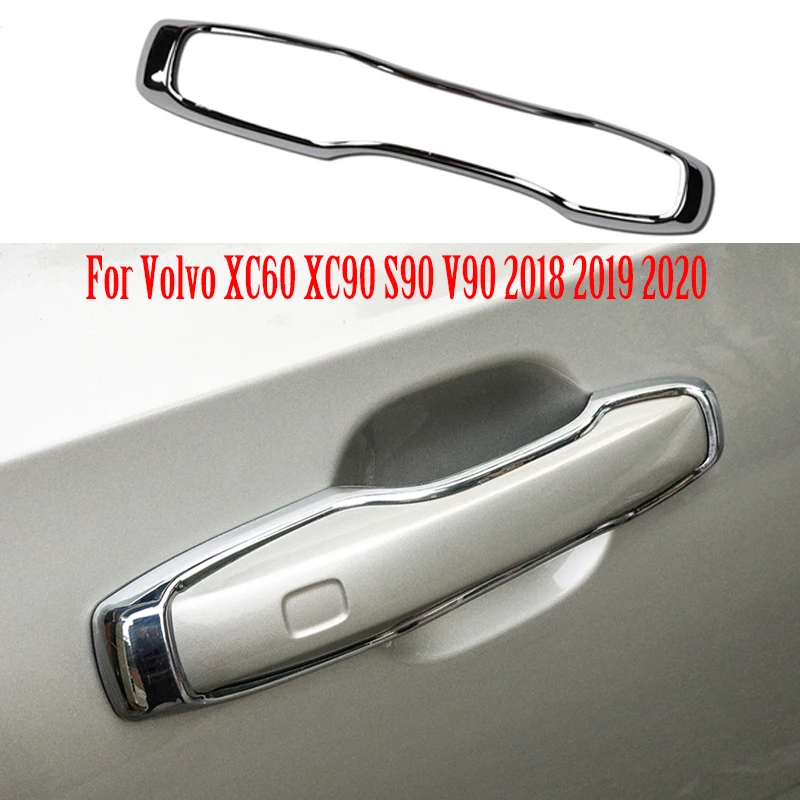 Car Door Handle Frame Cover Trim Strip Exterior Decoration Accessories ...