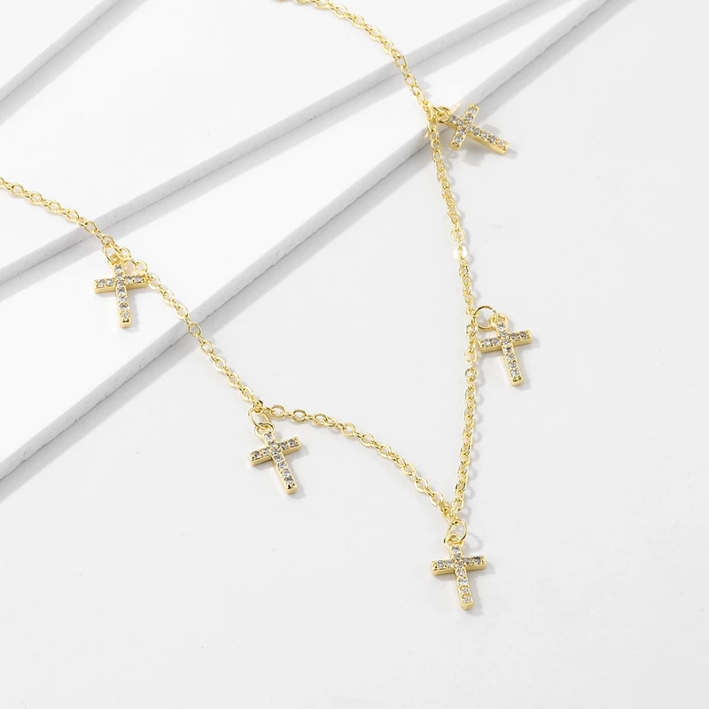 SIPENGJEL collar con colgante de Cruz clásico Simple para mujer, Color ...
