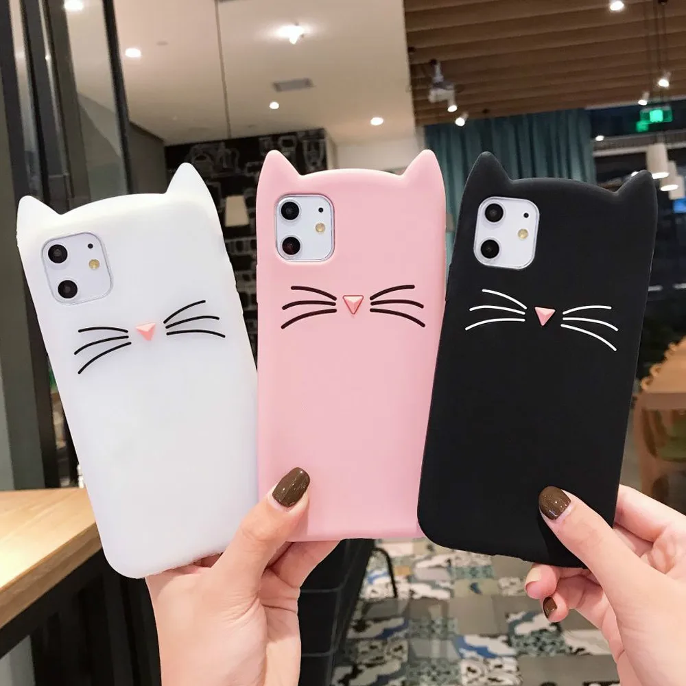 Cute Cat Ears Cases for IPhone 11 Pro MAX Soft TPU Silicone Back Cover ...