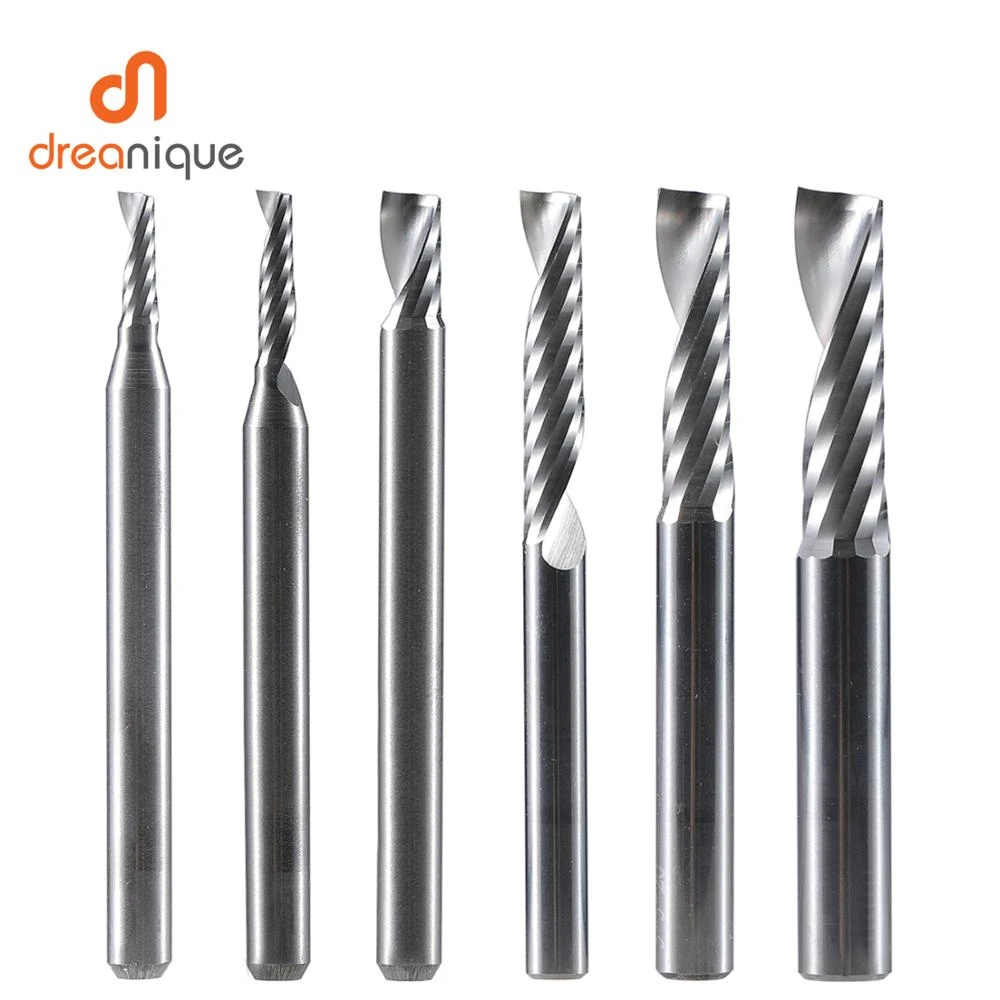1pc Aaaaa 3d Cnc Router Bit Engraving Cut 3.175 /4/6 Shank Single Flute ...