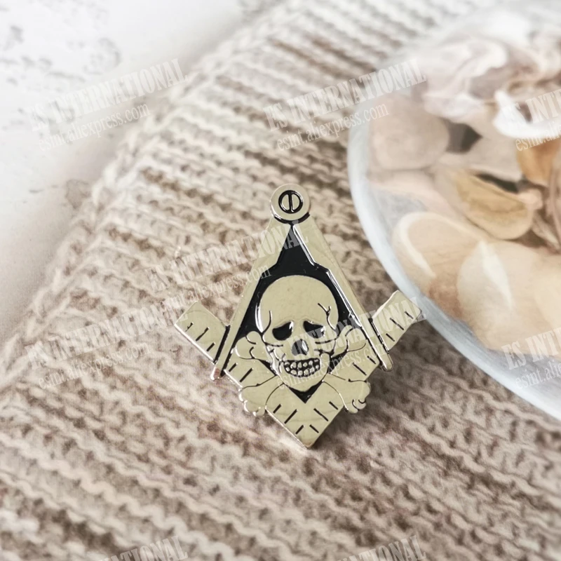 Masonic Lapel Pins Freemasonry Badge Mason Freemason skull Skeleton ...