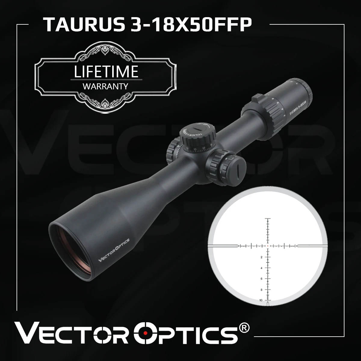 Vector Optics Taurus 3-18x 50mm Ffp, Tactique De Chasse, Soulagement Des Yeux, Longue Lunette De ...
