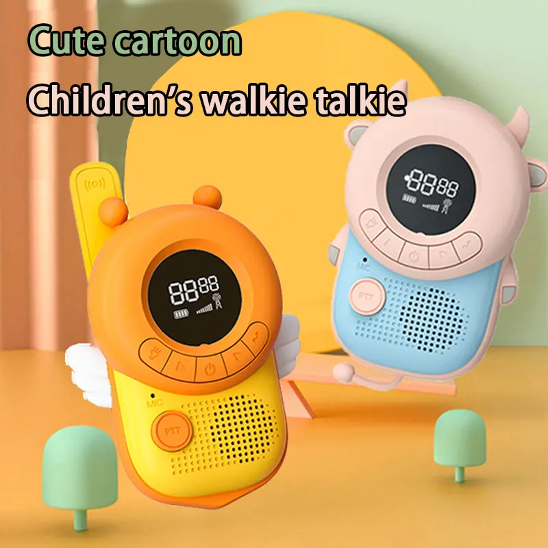 Kids Wireless Walkie Talkies Cute Mini 2Pack Portable Handheld ...