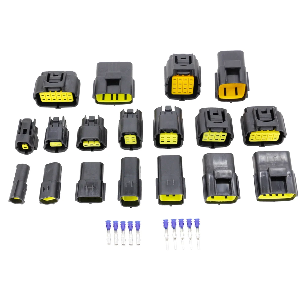 Conector de cable eléctrico impermeable para coche, conector macho y hembra de 1,8mm, 1/2/3/4/6 ...