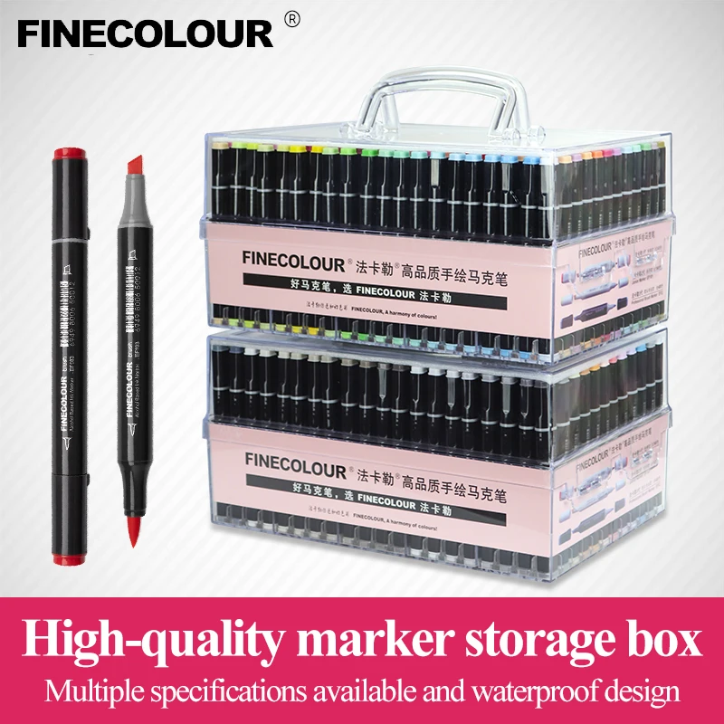 Finecolour Art Markers/Plastic Portable Hard Box EF100/101/102/103 160 ...