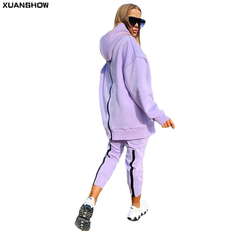 Tracksuit Women Sports Suit Autumn Winter 2021 New Warm Long Hooded ...