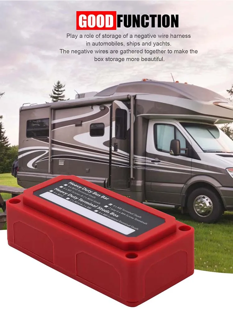 Bus Bar Box 300A High Current Red Shell Busbar Case