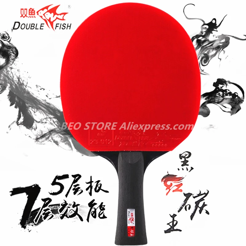 Double-Fish-Black-Carbon-King-Table-Tennis-Racket-5-2-ZLC-Carbon ...