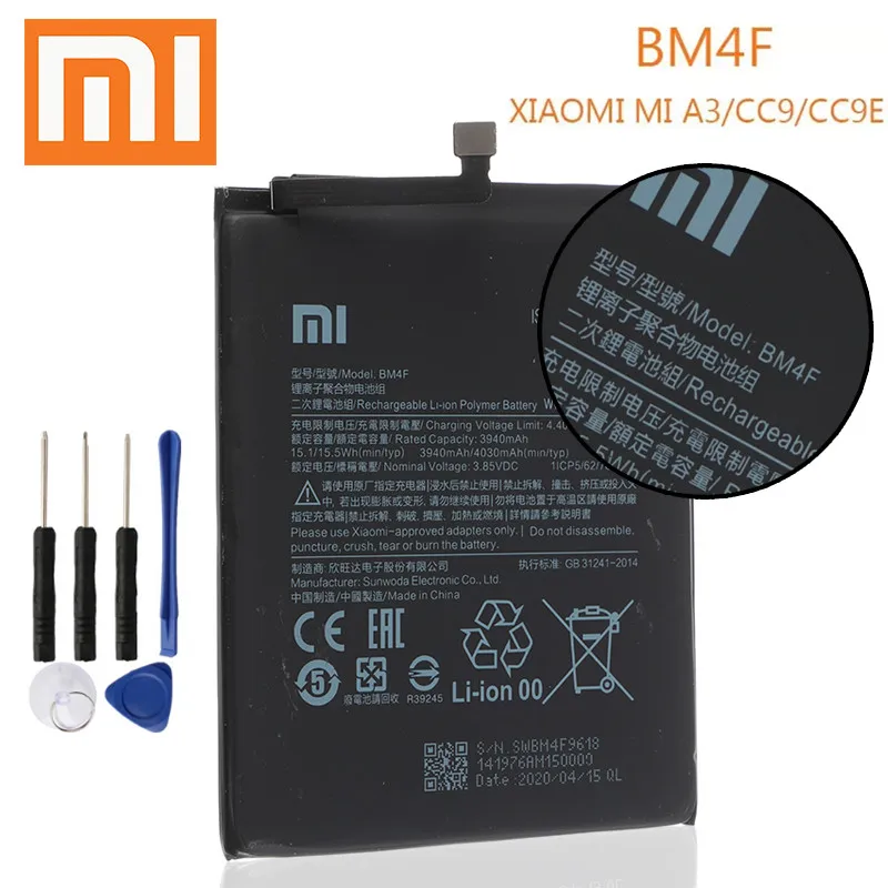 BM4F-100-Original-XIAO-MI-Phone-Battery-for-Xiaomi-Mi-A3-CC9-CC9e ...