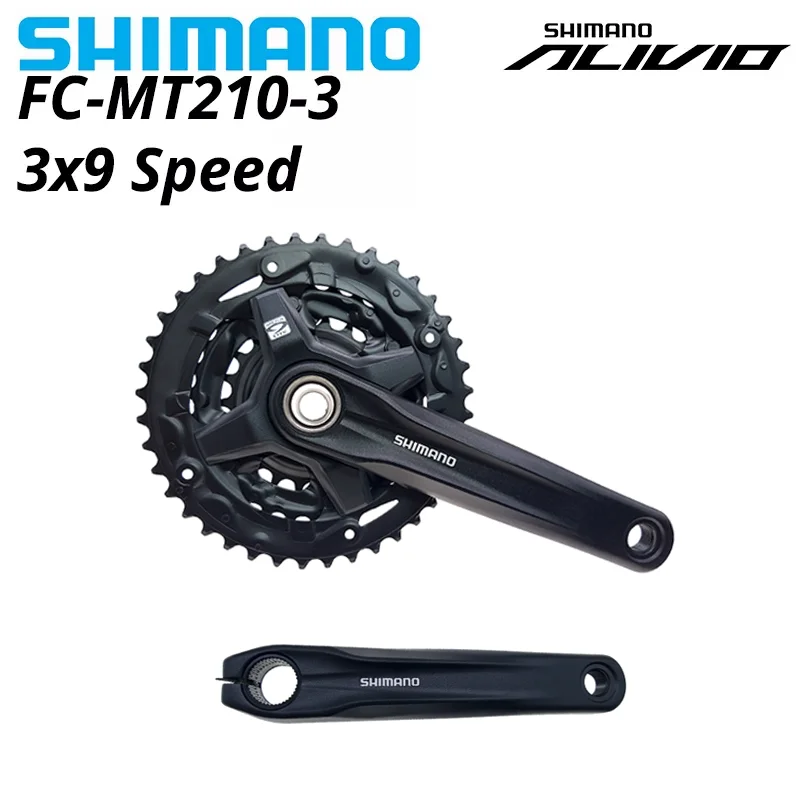 Shimano Alivio FC-MT210-3 Crankset MTB 3x9s mountain Bicycle Bike front chainwheel crank FC ...