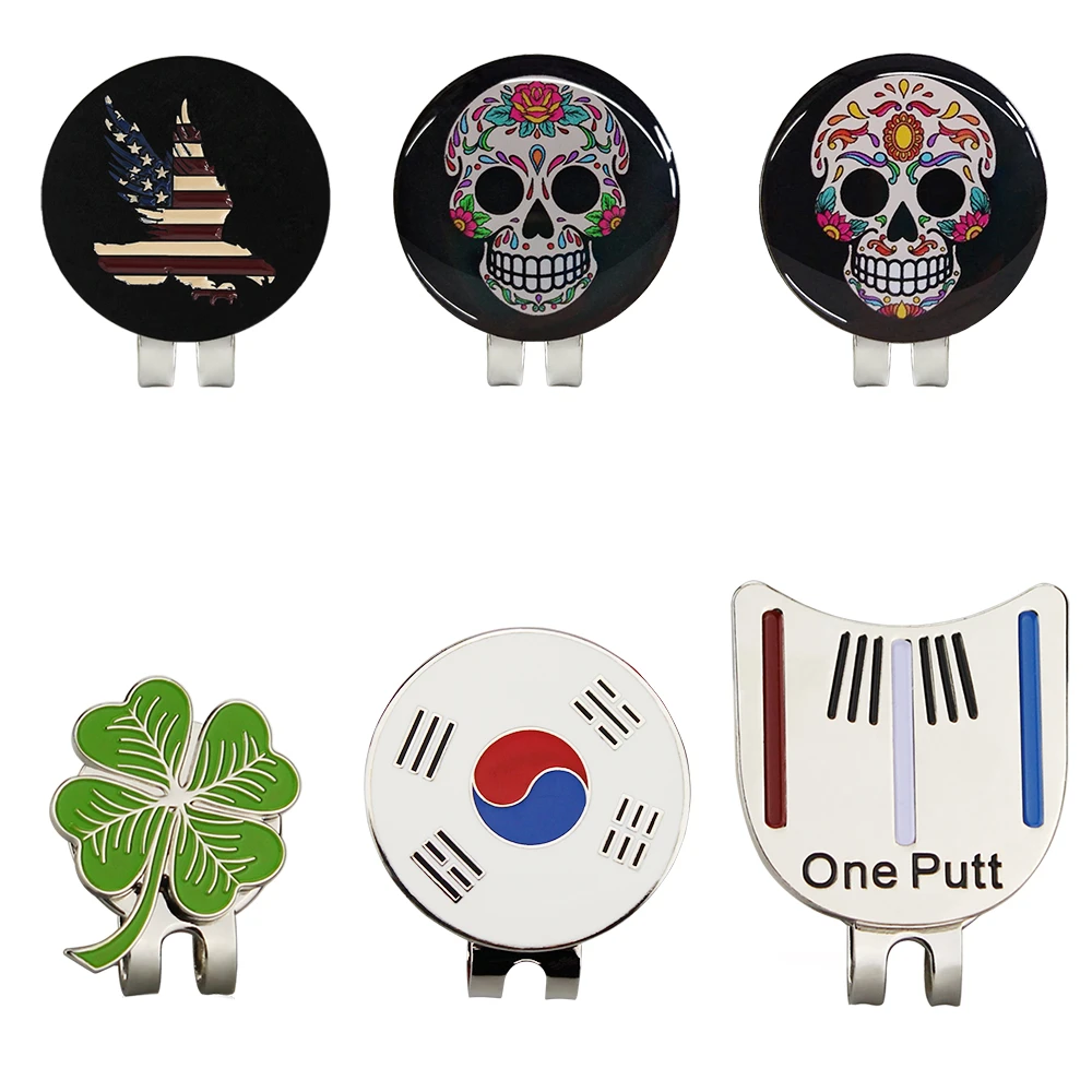 Golf Ball Marker Hat Clip With Magnet Ball Mark One Putt Golf Putting ...