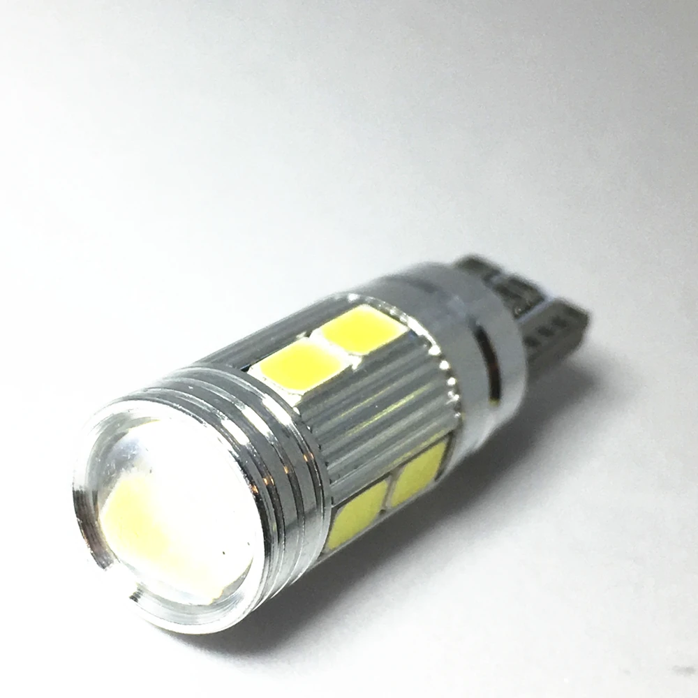 10PCS T10 LED 194 W5W 10 SMD 5630 white LED Light Canbus Parking Car ...