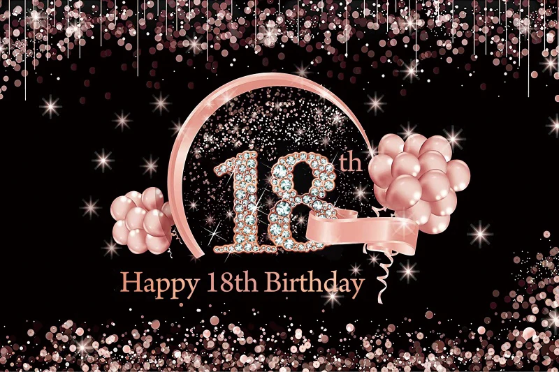 18th Birthday Background Red