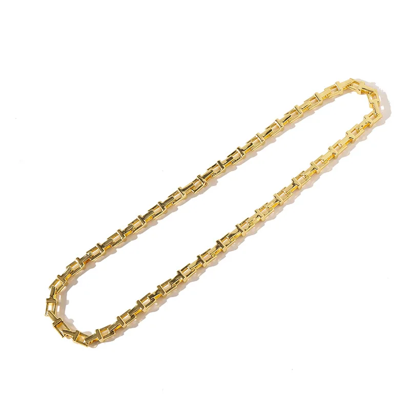 High-Quality-T-Lock-Style-Chain-Gold-Silver-Color-Necklace-For-Women ...