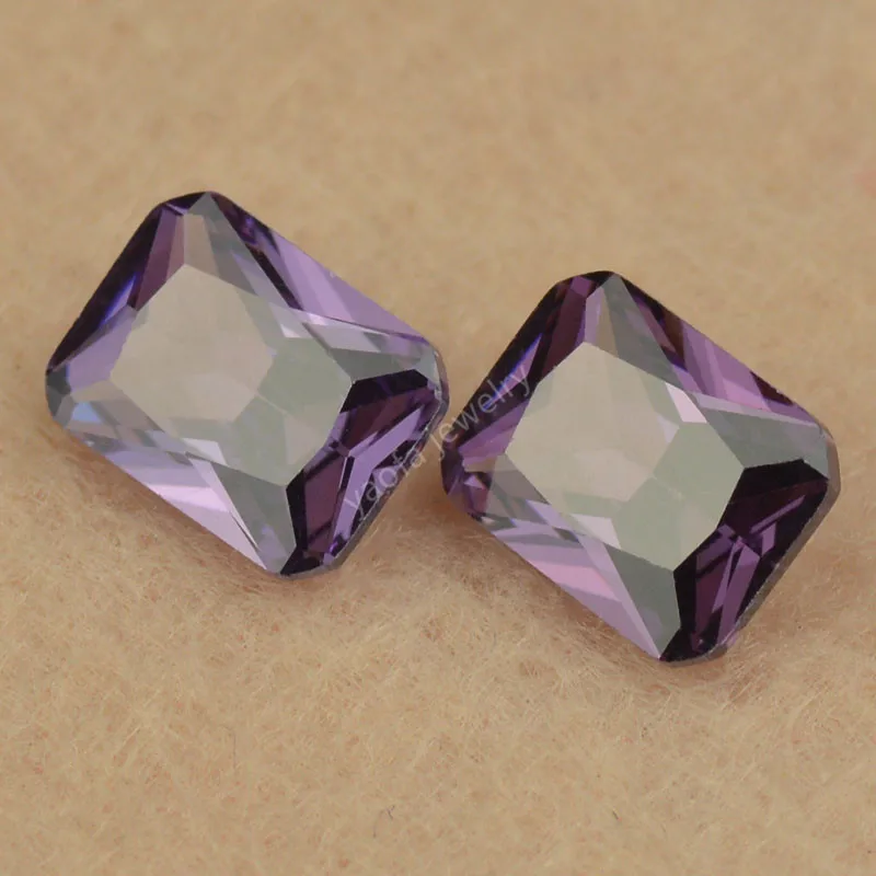 Gemas sintéticas rectangulares con forma octagonal para joyería, gemas ...