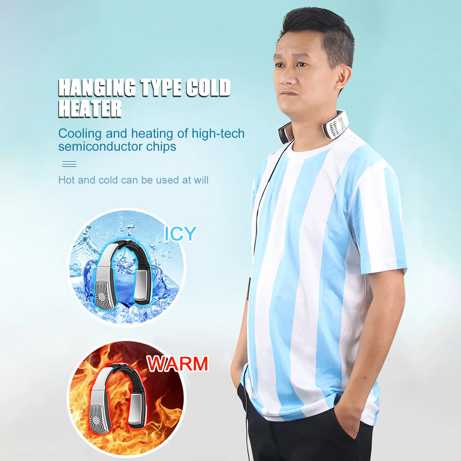 2 In 1 Portable Neck Heating And Cooling Air Conditioner - Gifts for idea