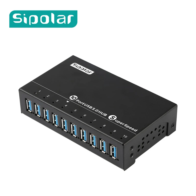 Sipolar 10 Port Multi Usb 3.0 Hub High Speed Data Transfer Fast Charger ...