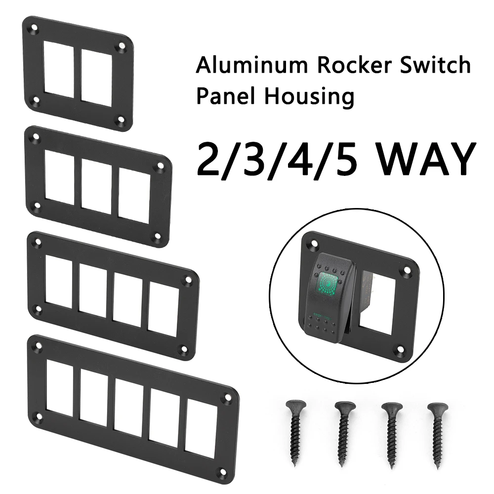 2/3/4/5 Way Aluminum Rocker Switch Panel Housing Holder For Arb Carling ...