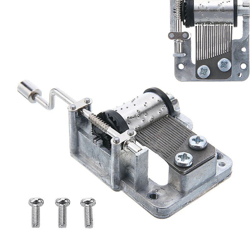 New-Retro-DIY-Mechanical-Hand-Crank-Metal-Music-Box-Hand-Cranked ...