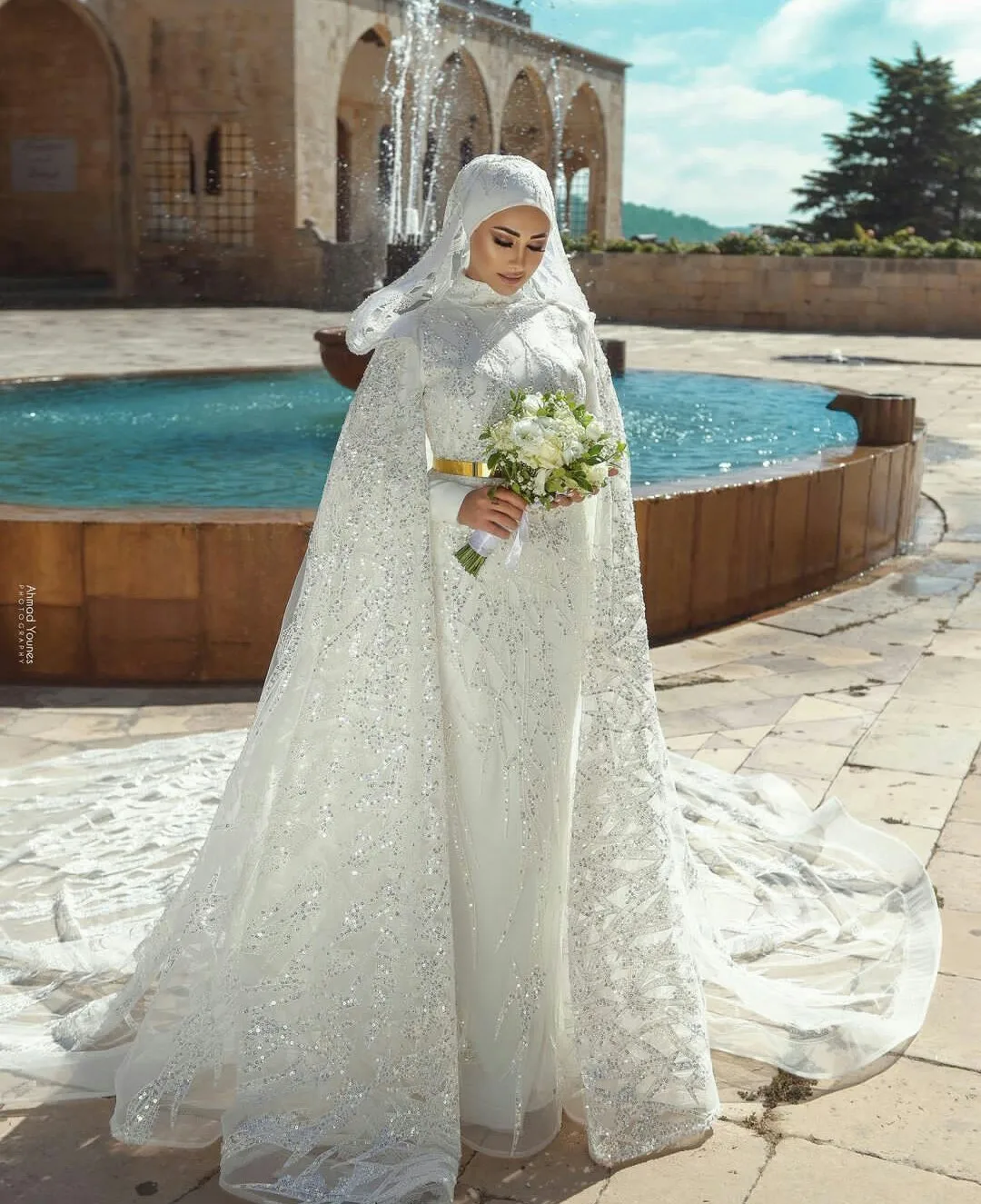 Muslim Wedding Dress With Hijab