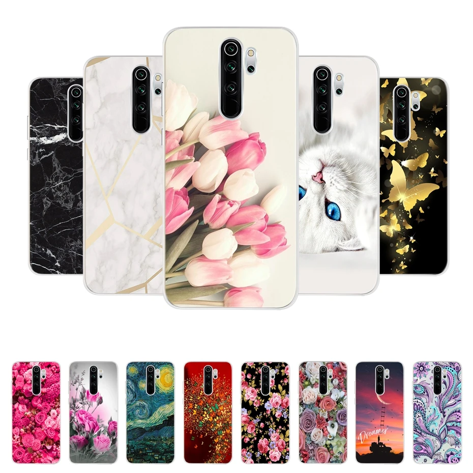 For Xiaomi Redmi Note 8 Pro Case Silicone TPU Soft Case on For Funda ...