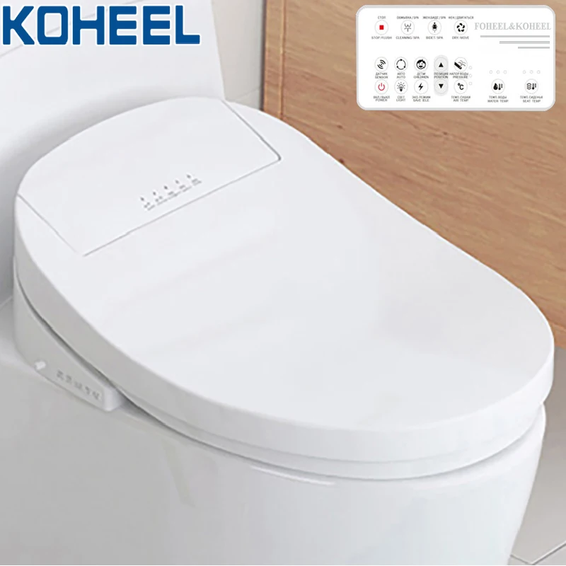 Koheel 지능형 변기 전기 비데 커버 스마트 비데 가열 변기 Led 조명 Wc 스마트 변기 뚜껑화장실 시트
