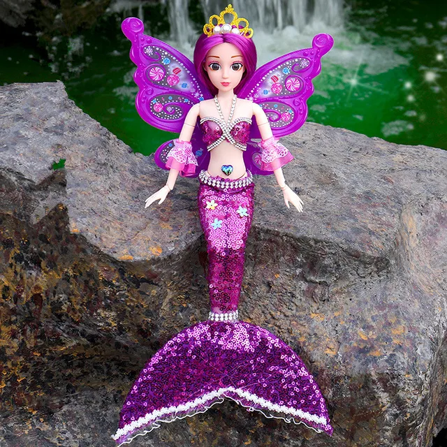 Nuevo 42cm BJD Princess Doll 3D Eyes Mermaid Doll Set Articulado ...