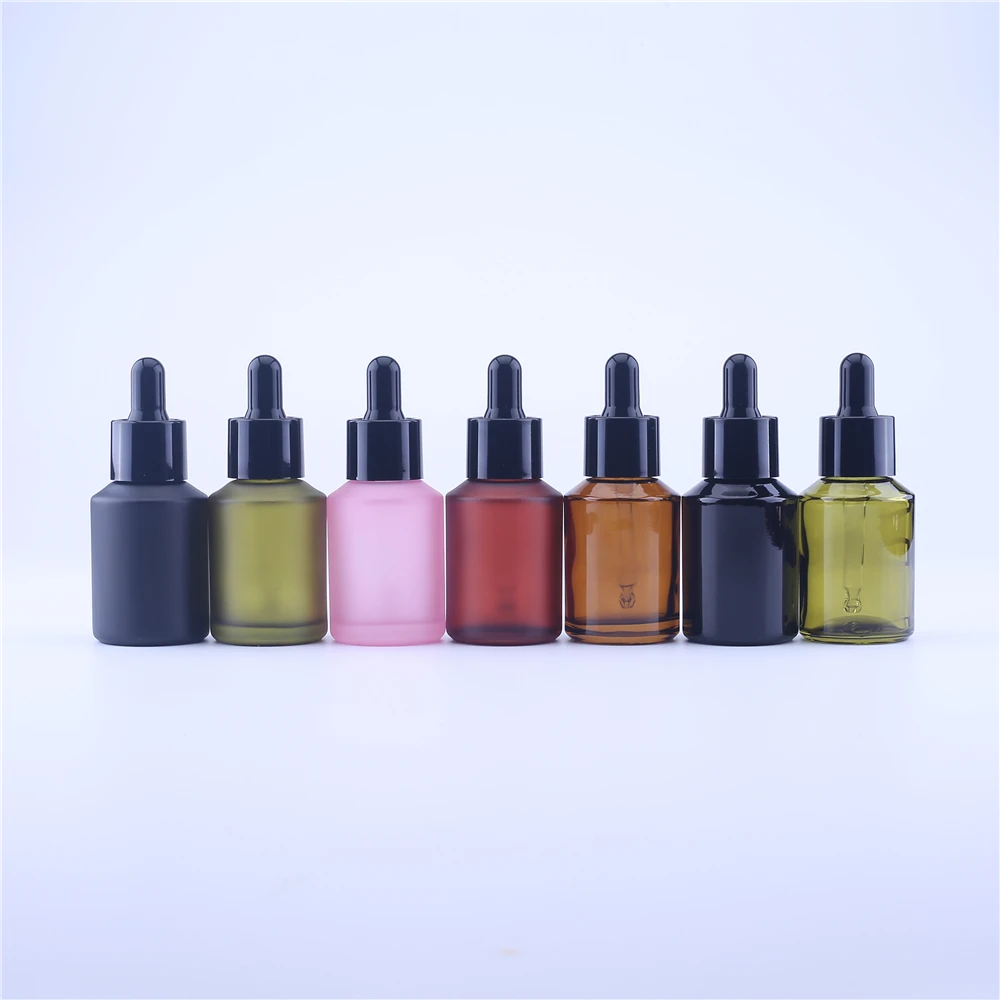 2 개/몫 30ml 화장품 Essentilal 오일 포장 젖빛 반짝 유리 Dropper 7 색|리필 병| - AliExpress