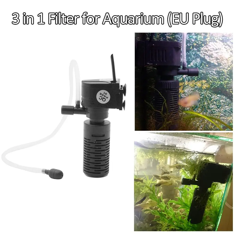 3W-3-in-1-Mini-Fish-Tank-Filter-Multi-function-Aquarium-Purifier-Water ...