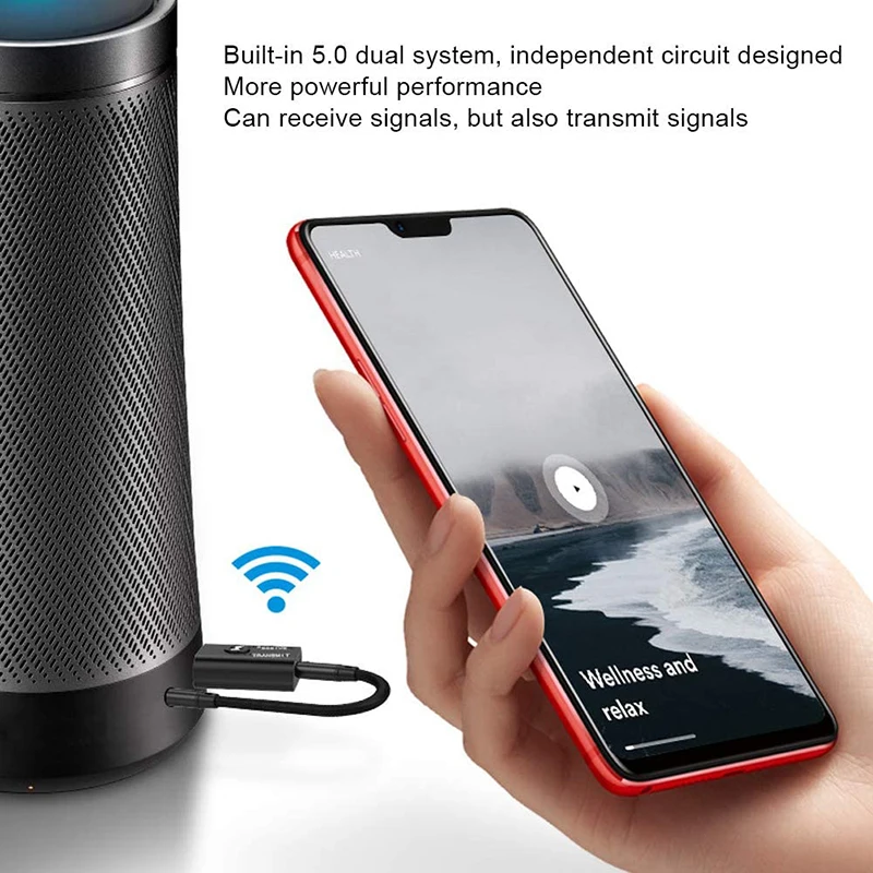 Wireless audio video adapter Bluetooth USB 5.0 AUX 3.5MM transmitter ...