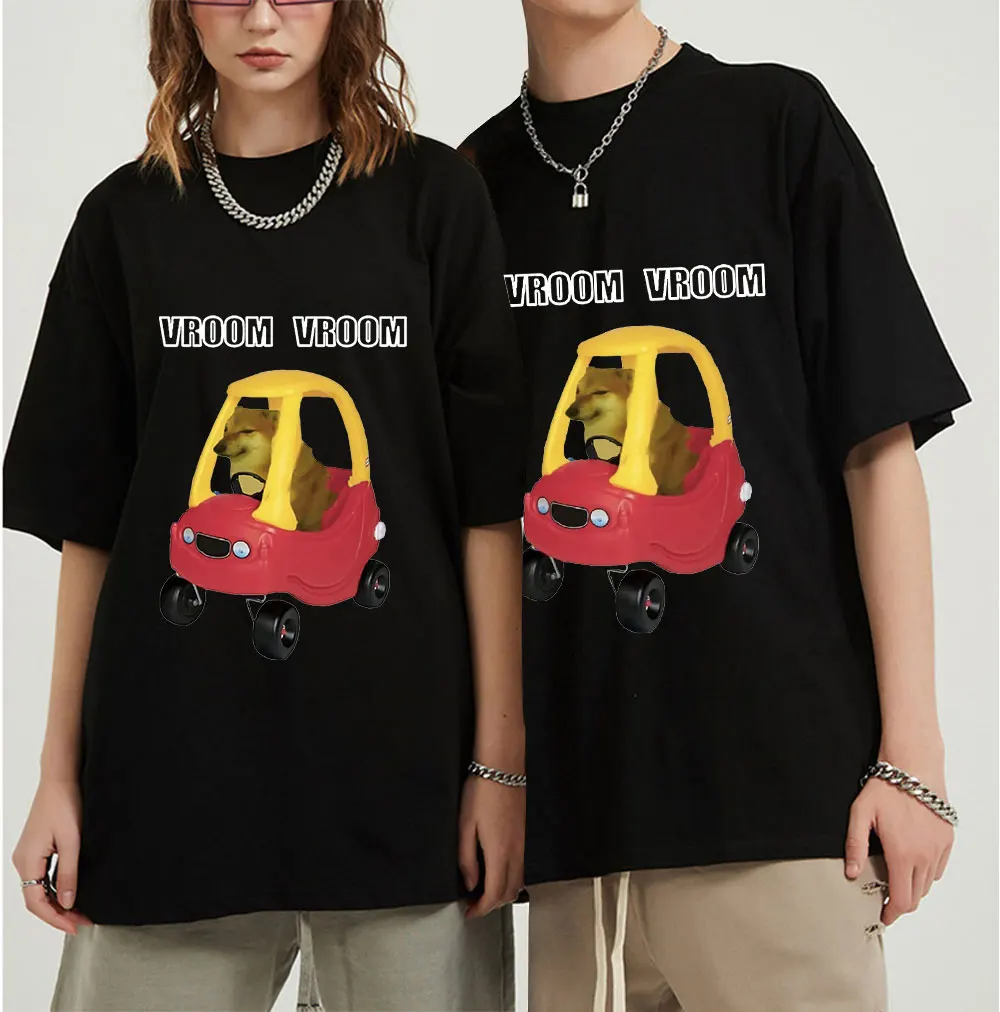 Cheems-Car-Cool-T-Shirt-Men-Women-Fashion-Streetwear-Harajuku-T-shirt ...