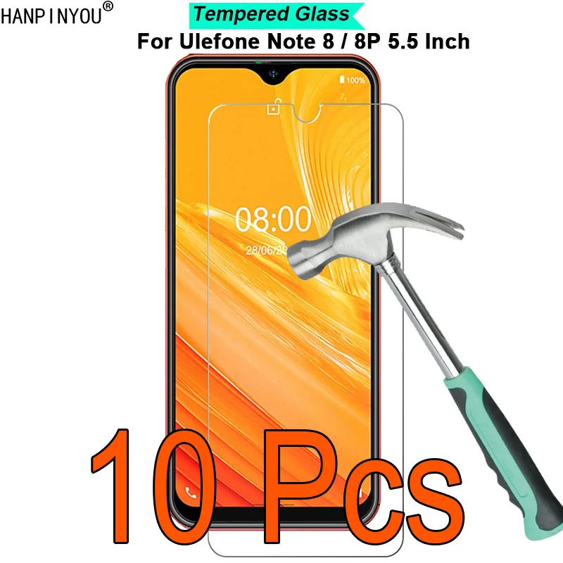 Protector de pantalla de vidrio templado ultrafino para Ulefone Note 8 Note8/8P, 5,5 ", 9H ...