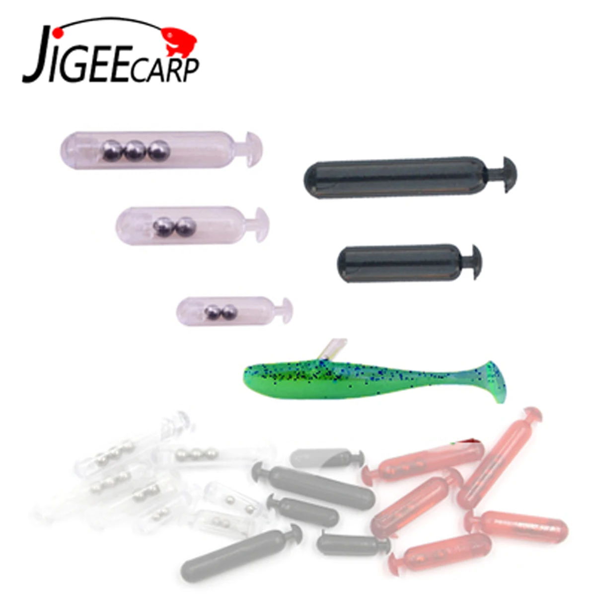 20pcs Plastic Fishing Rattles for Fly Tying Lure Sound Tube Rattles ...