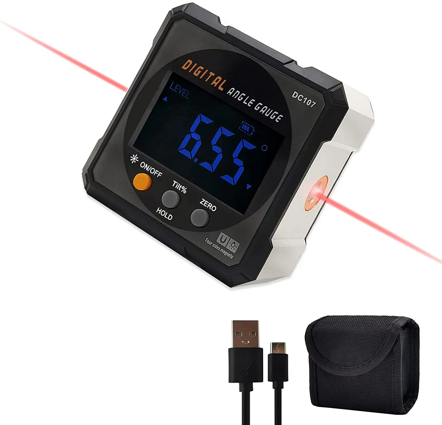 Digital Angle Finder With Electronic Laser4-sidestrong Magnetic Angle ...