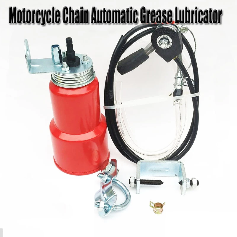 1Set Motorcycle Chain Automatic Grease Lubricator Chain Lubricator ...