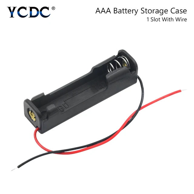 1x 2x 3x 4x AAA Battery Box Case Holder With Wire Leads Side By Side ...