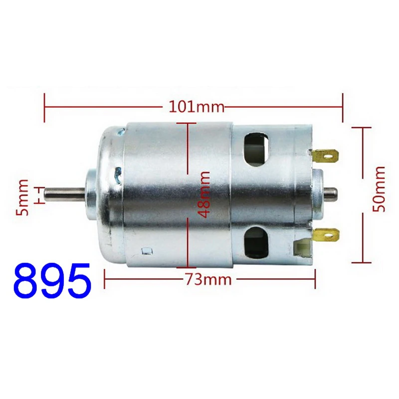 Rs-895 Dc 6v-24v 18v 9300rpm High Power Large Torque Ball Bearing ...