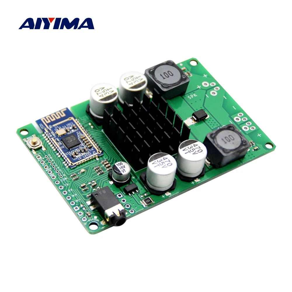 AIYIMA Bluetooth 5.0 Power Amplifier Board 100W TPA3116 Sound Amplificador AUX Mono Audio Amp ...