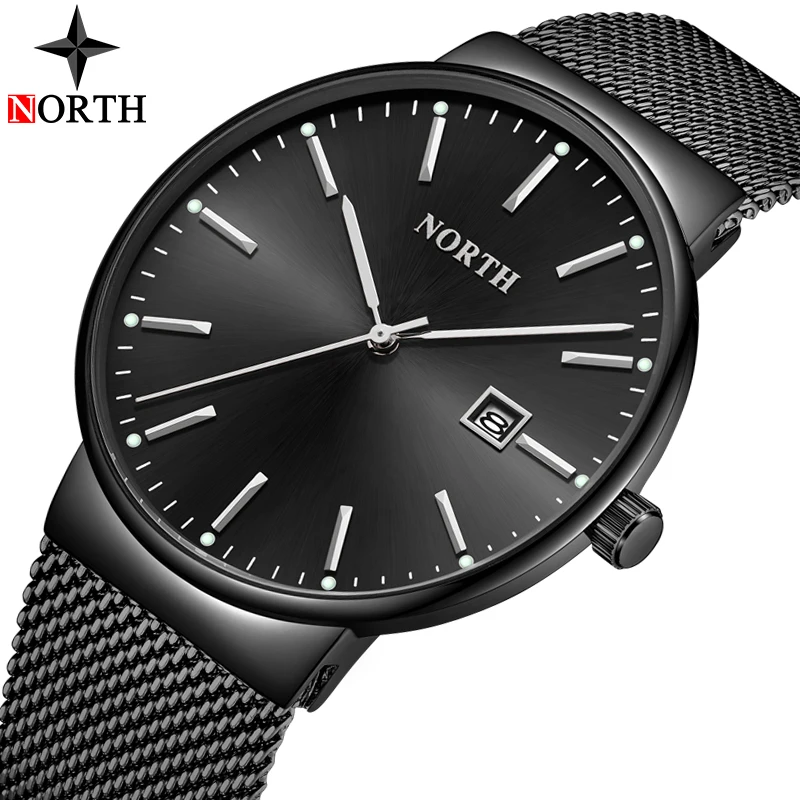 Luxury Brand NORTH Watches Men Fashion Casual Qaurtz Men Watch Simple ...
