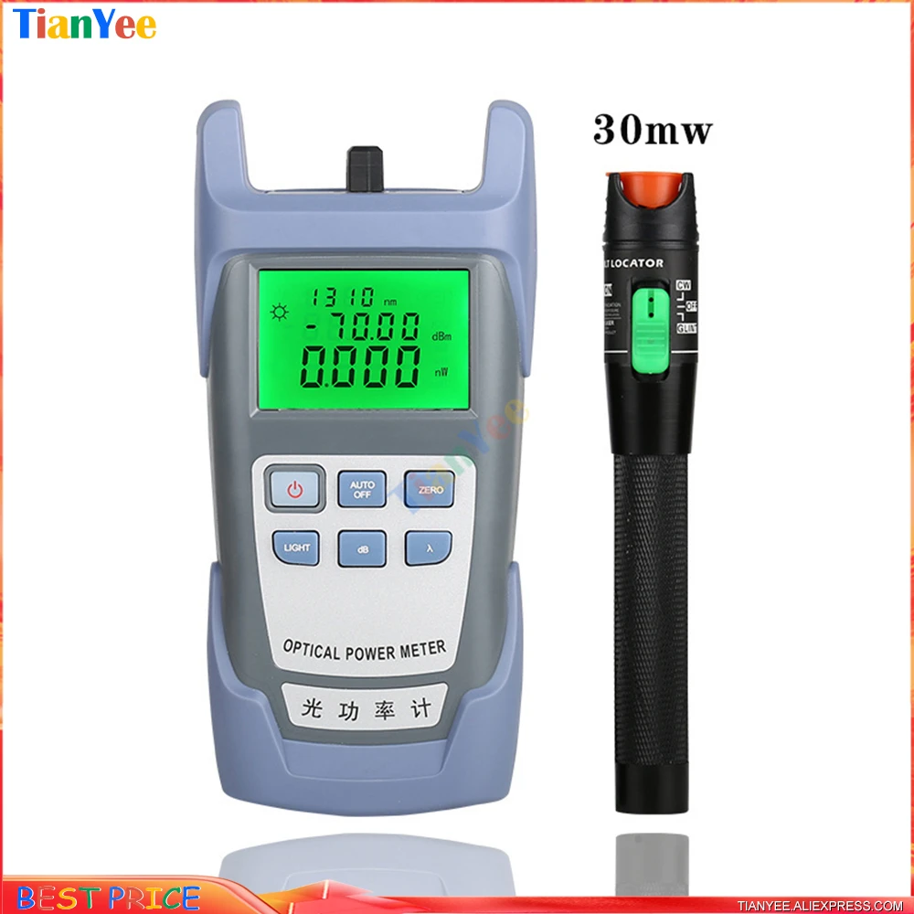 Aua7 Ftth Fiber Optic Tool Kit Vfl Fiber Optical Power Meter 70～+10dbm ...