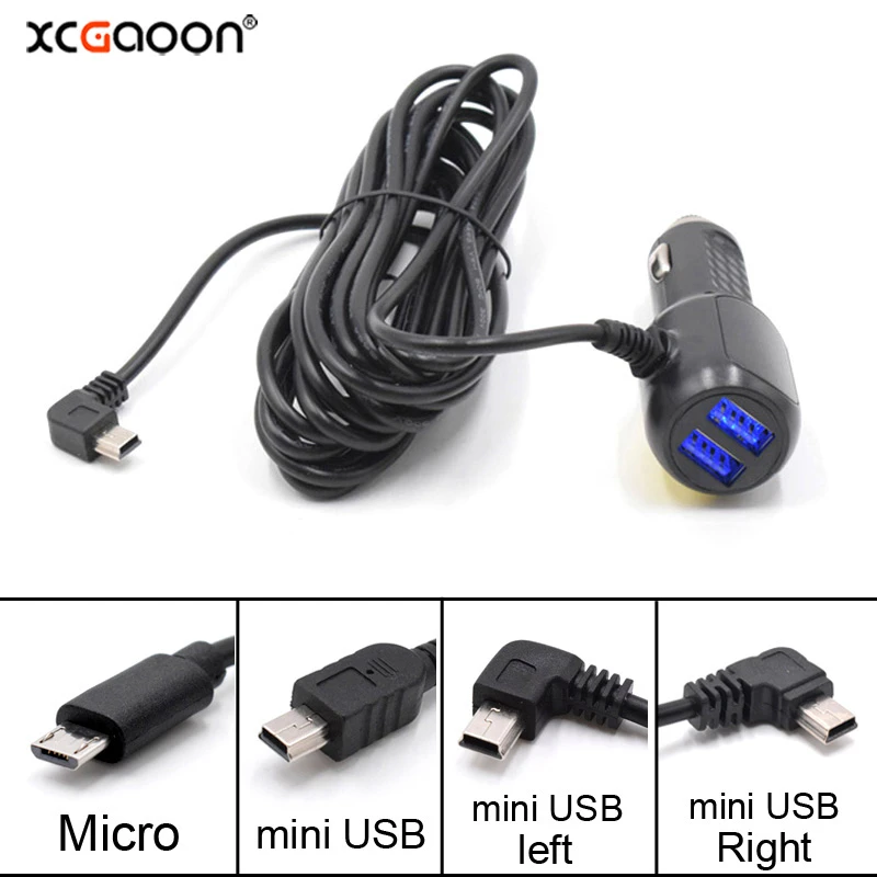 Mini Micro Usb Car Charger 3.5meter 5v 3.4a With 2 Usb Ports For Car ...