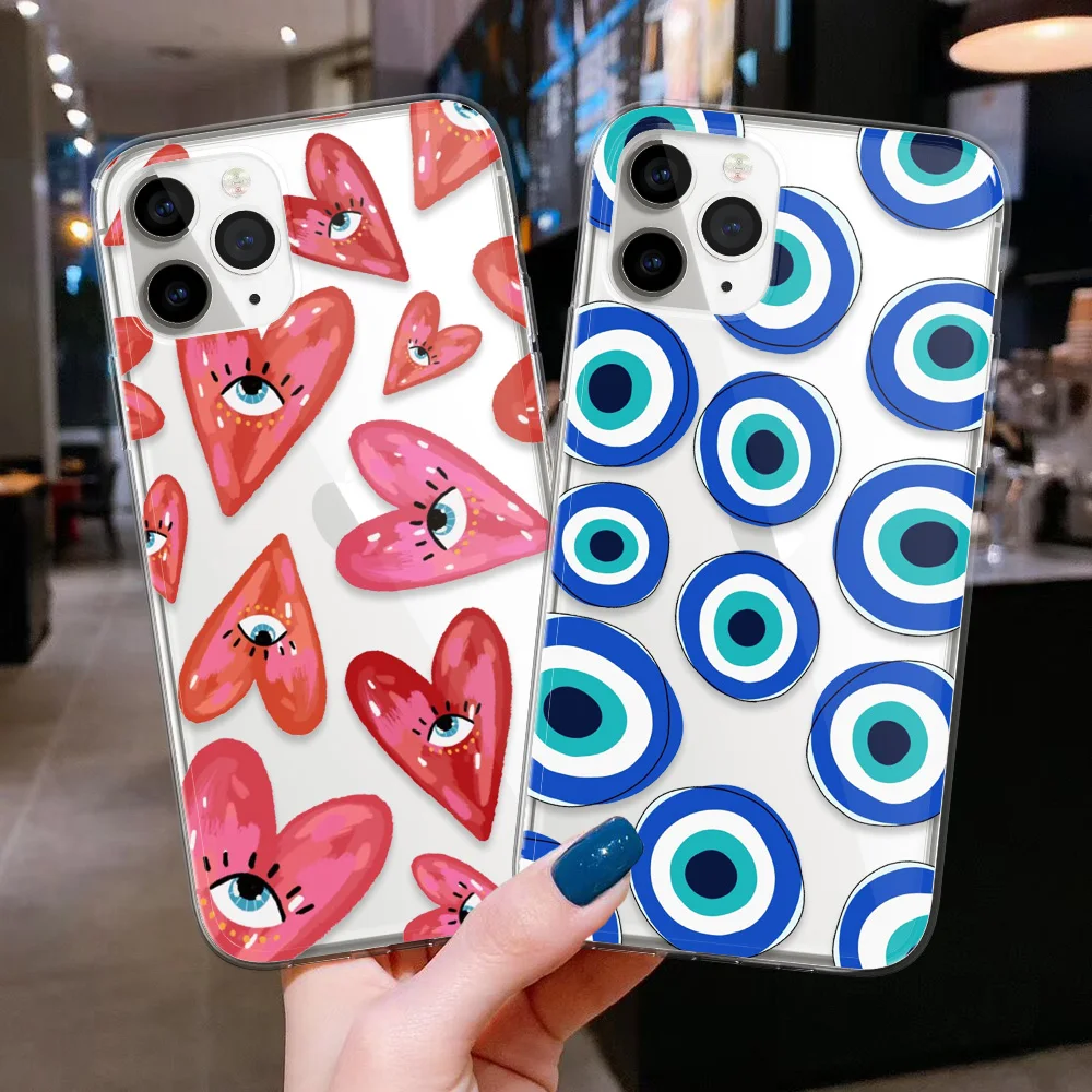 Evil Eye Phone Case For iPhone 12 11 6 6s 7 8 Plus X XR 11Pro XS Max ...