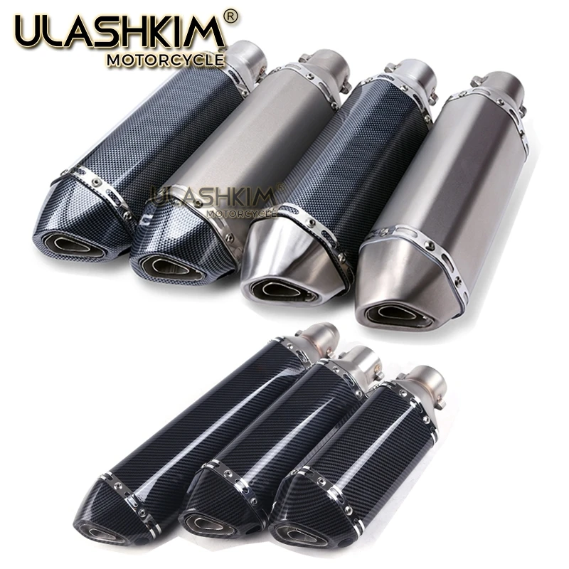 36~51mm Universal Motorcycle Exhaust Muffler Escape Slip On Pipe With ...