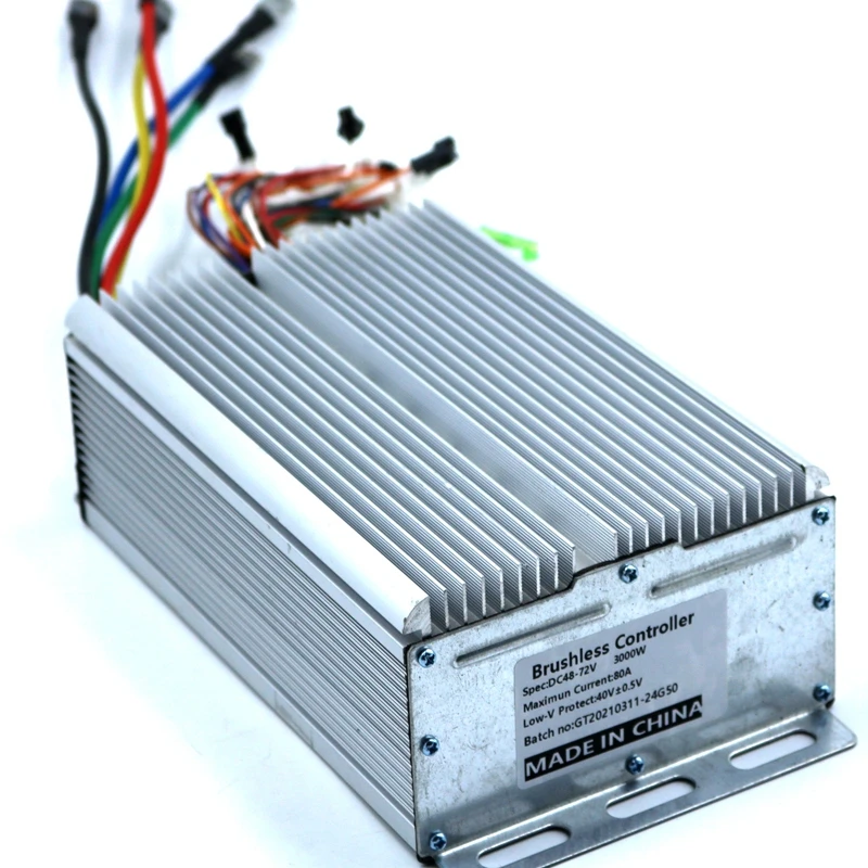 GREENTIME 24 MOSFET 48 72V 3000W 80Amax BLDC motor controller, EV brushless speed controller ...