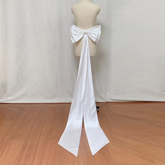 White Satin Bow